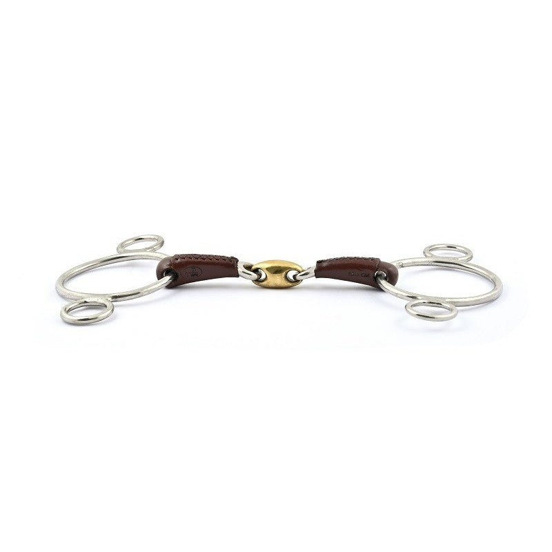Jump'in French Mouth Leather Covered 3 Ring Bit – Fair Hill Saddlery
